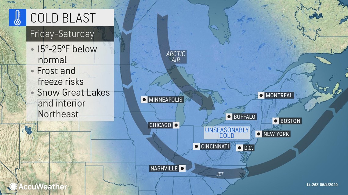 May snow, spring polar vortex to shock many U.S. cities in developing ...