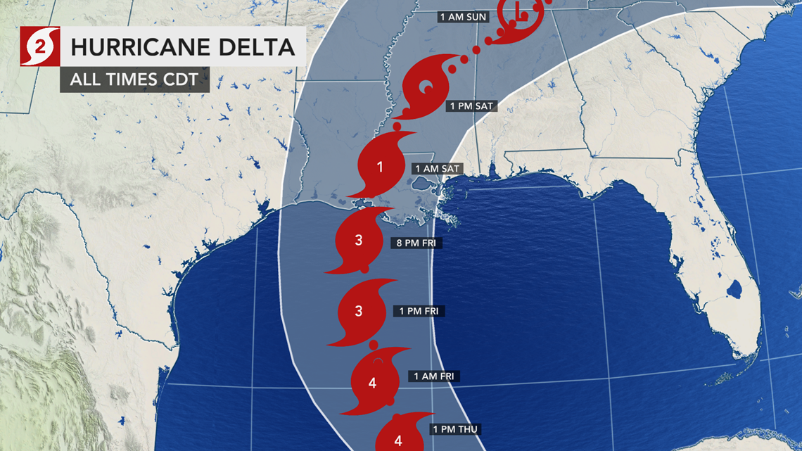 Hurricane Delta to strengthen as it blitzes across Gulf of Mexico ...