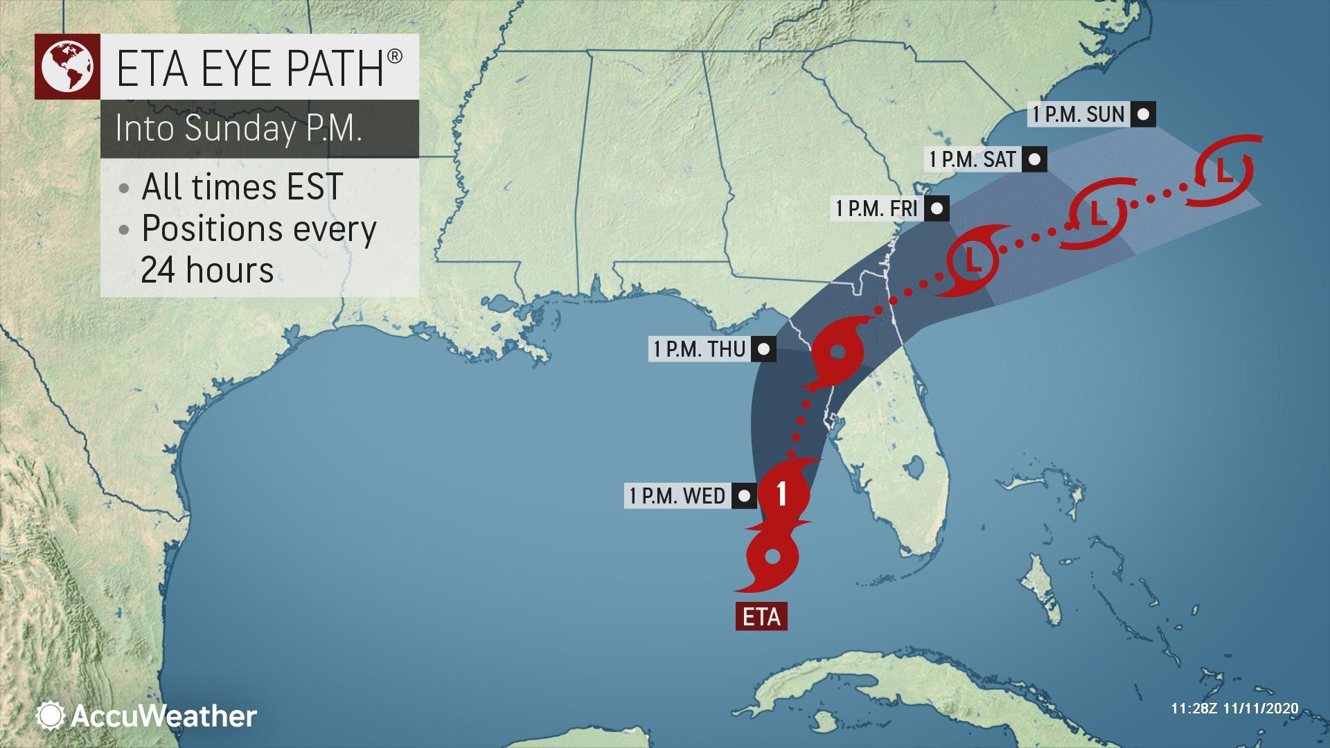 Eta strengthens into a Category 1 hurricane | localmemphis.com