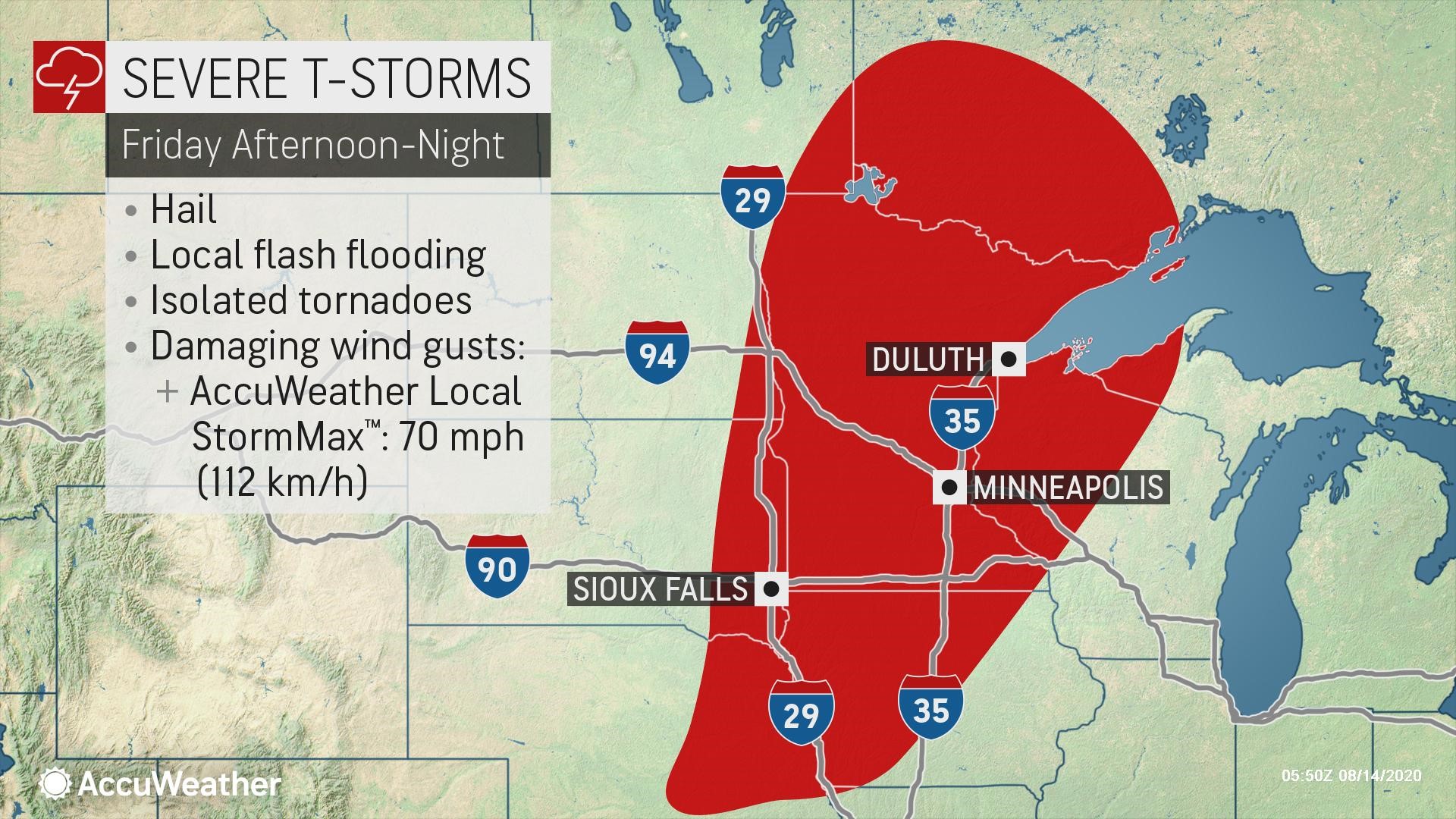 Severe storms expected in the Upper Midwest into Friday night | 10tv.com