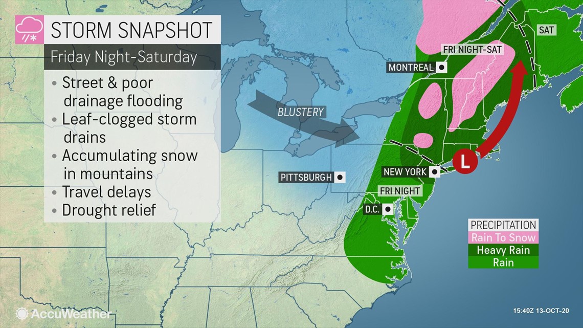 Weekend rainstorm could end as snow in part of northeastern US | 10tv.com