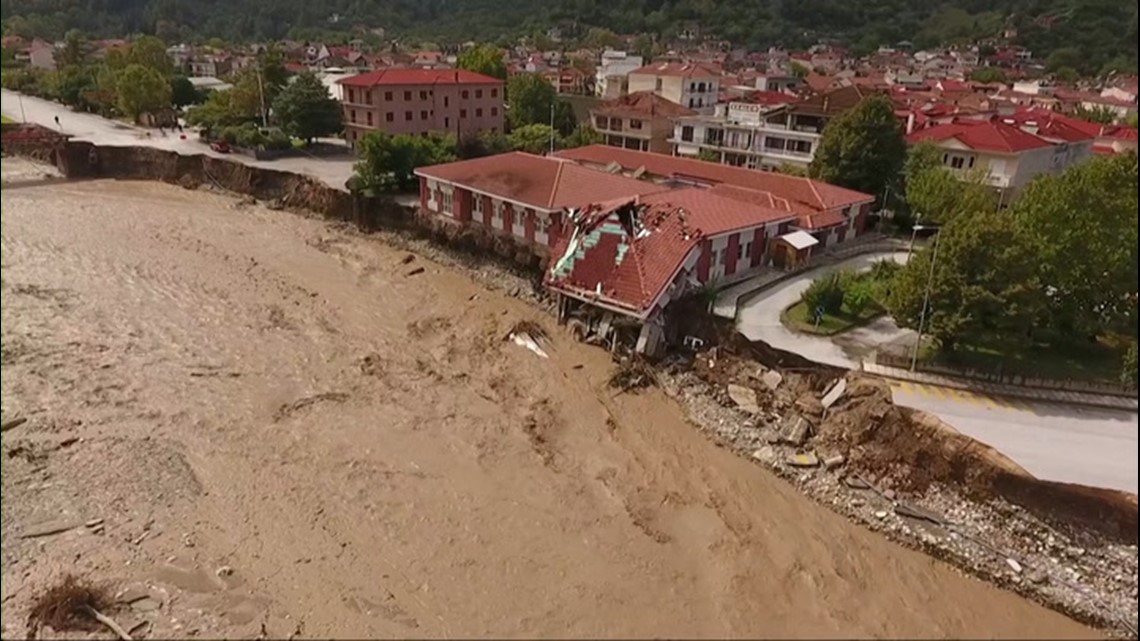 Flooding causes building and road to collapse | 10tv.com