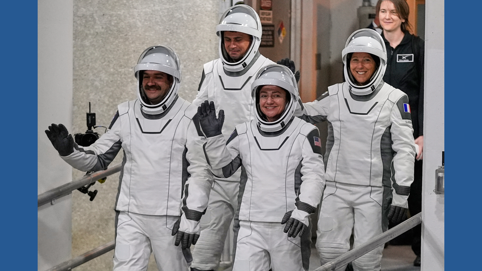 Four new astronauts arrive at the International Space Station to ...