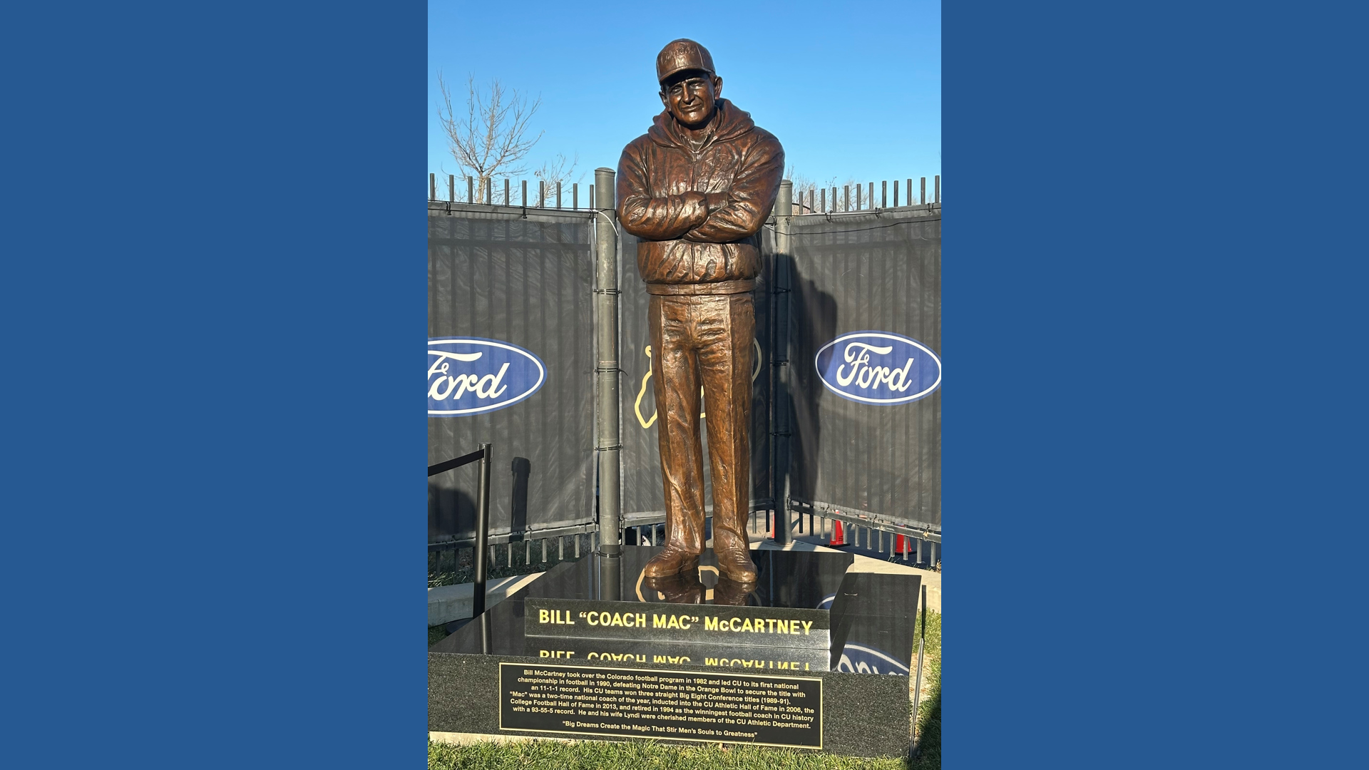 Former players donate bronze statue of late Colorado coach Bill ...