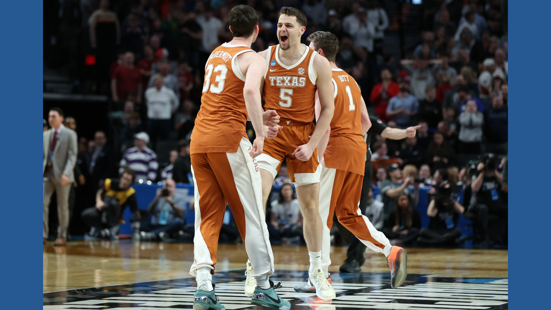 Texas goes from First Four to Sweet 16, beating Gonzaga 74-68 in March ...