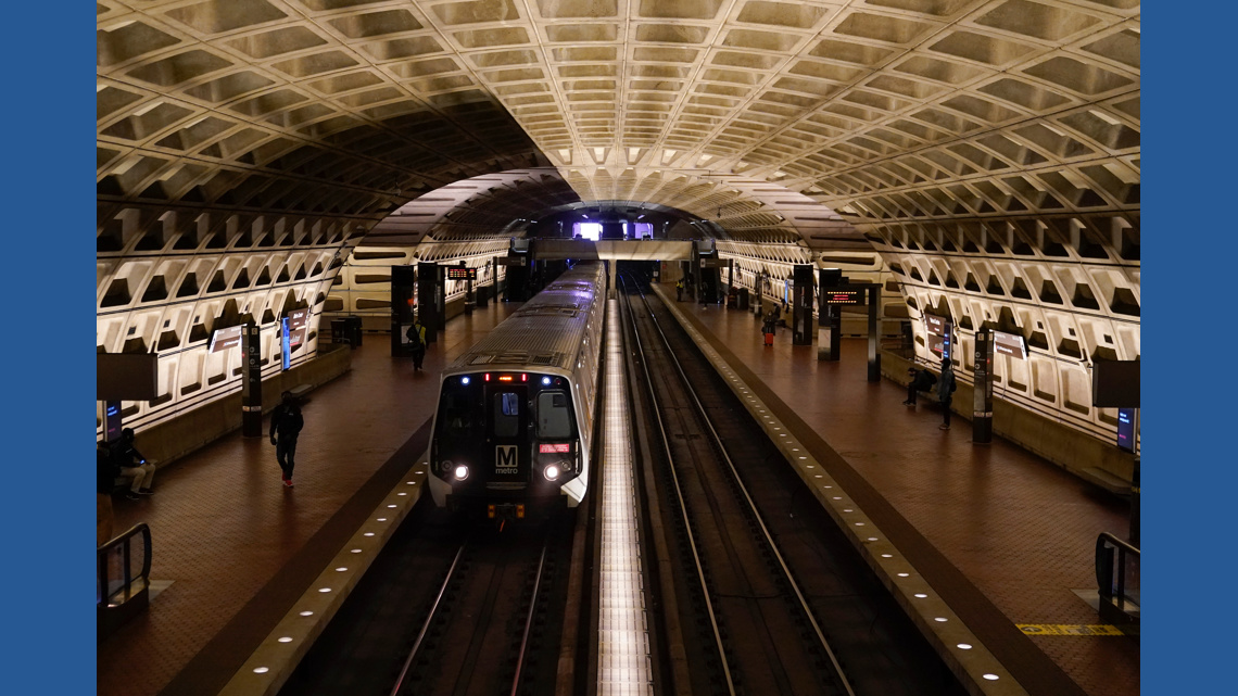 A work vehicle hits a stopped Washington Metro train, injuring 11 ...
