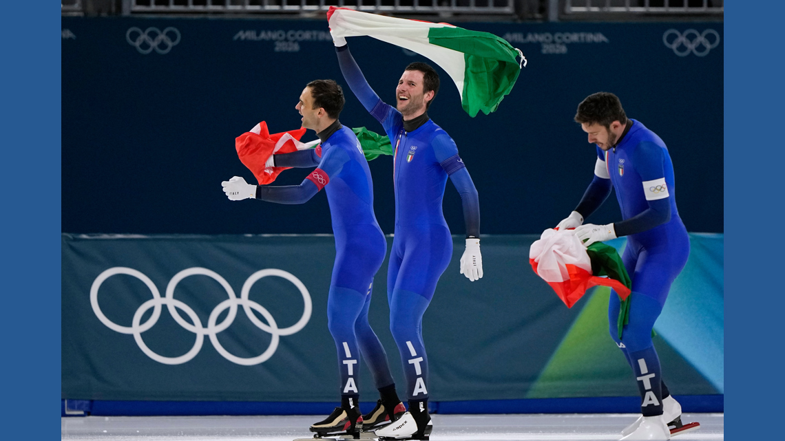 The US will face Italy in the men's speedskating team pursuit Olympic ...
