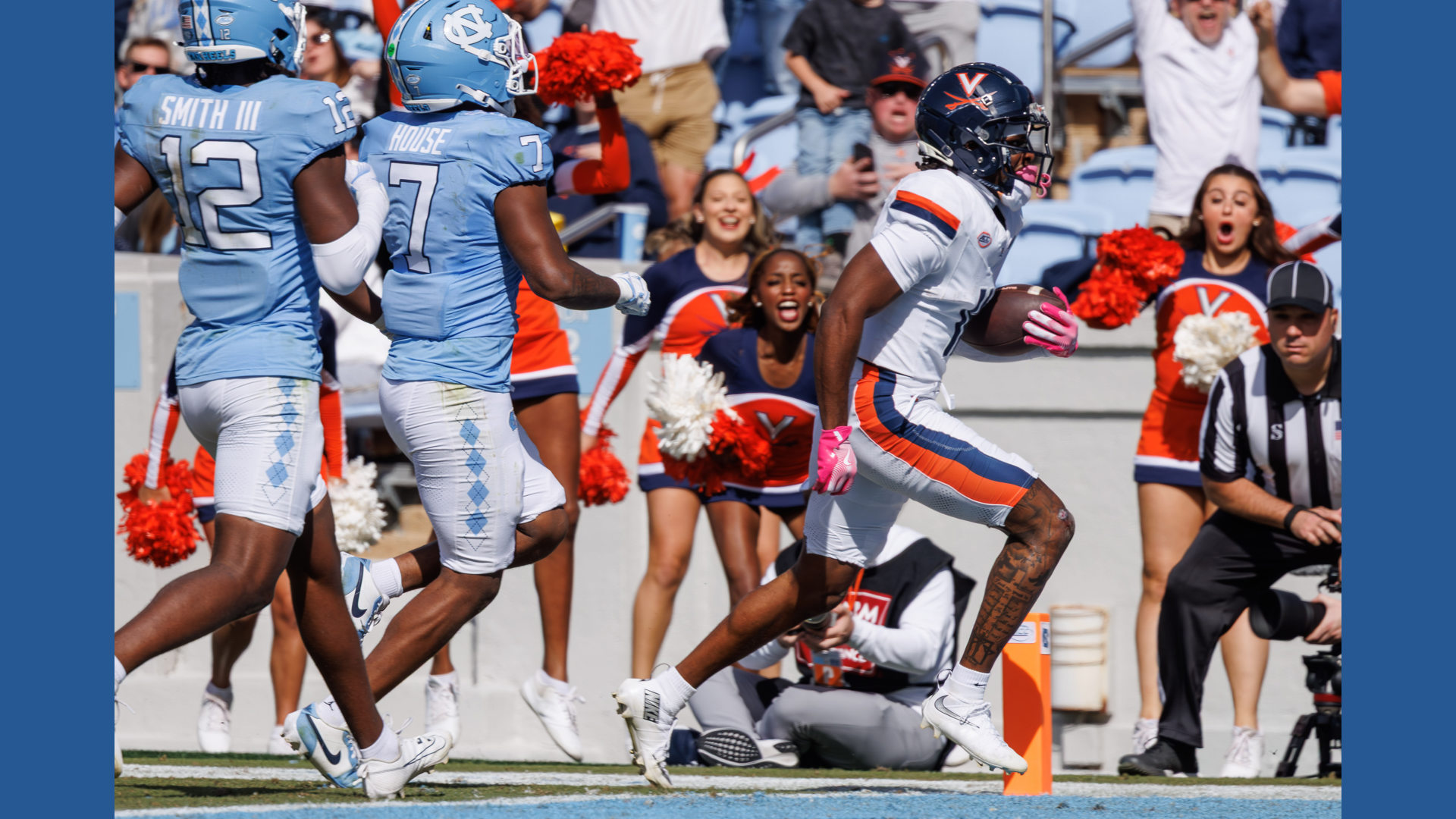No. 16 Virginia edges North Carolina in overtime on J'Mari Taylor's TD ...