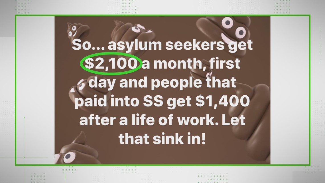 VERIFY: No, asylum seekers don't get more money than Social Security ...