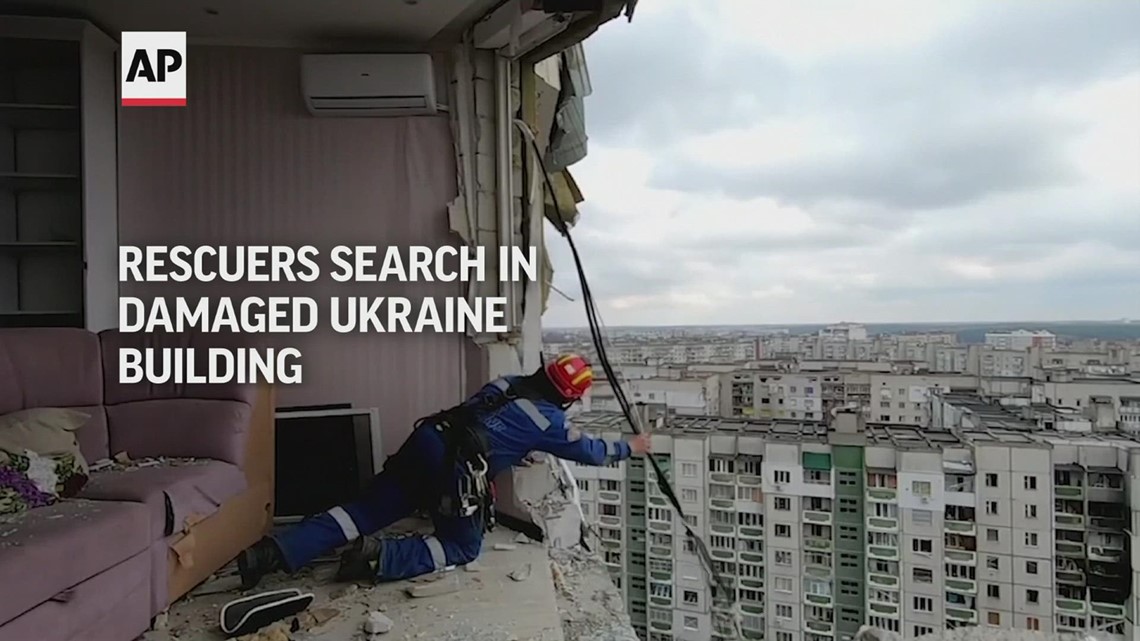 Rescuers search damaged high-rise building in Ukraine | wthr.com