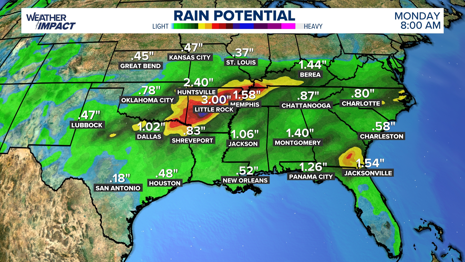 Rain and thunderstorms target the southern US on Valentine's weekend ...