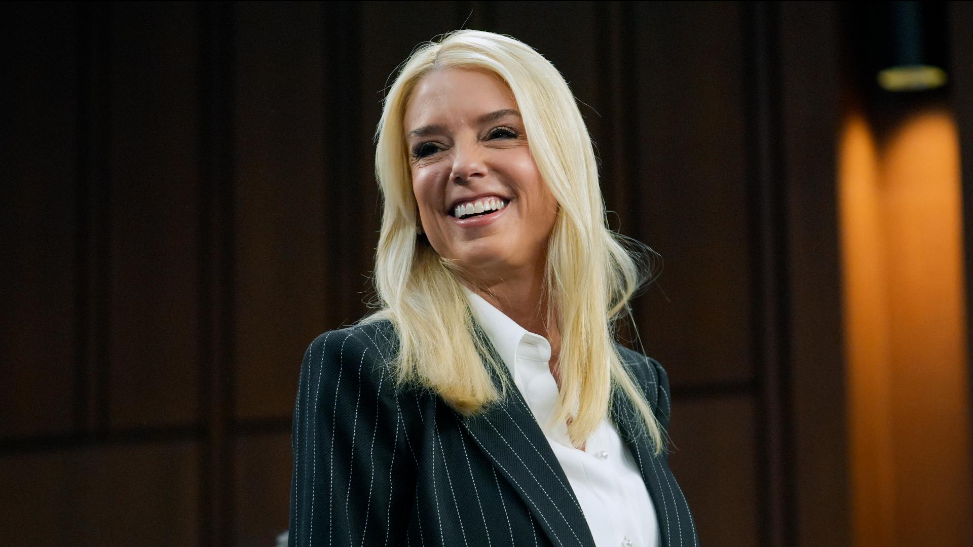 Pam Bondi in Senate confirmation hearing says Trump was 'targeted' by ...