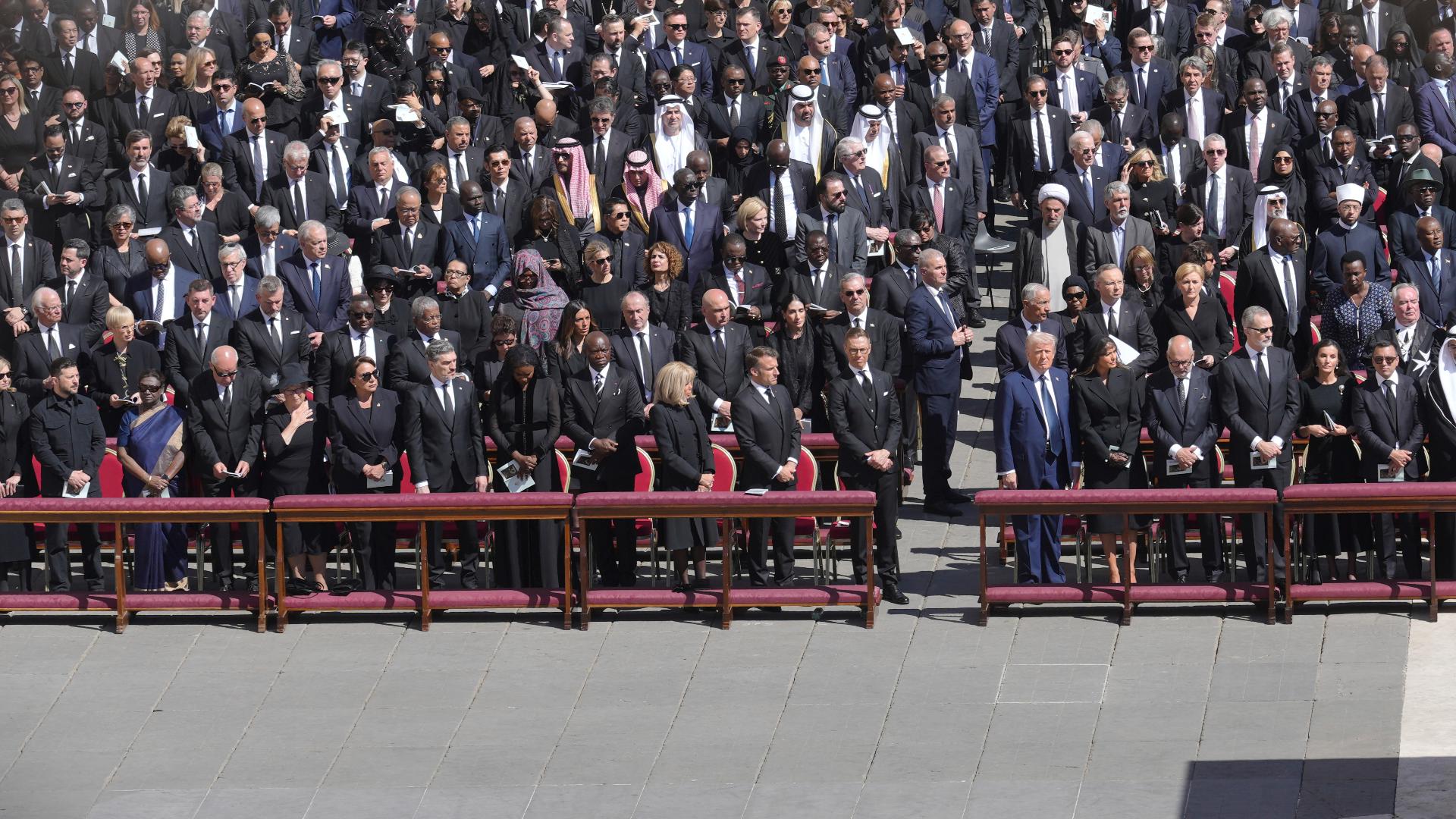 Where was Trump sitting at Pope Francis' funeral? | wqad.com