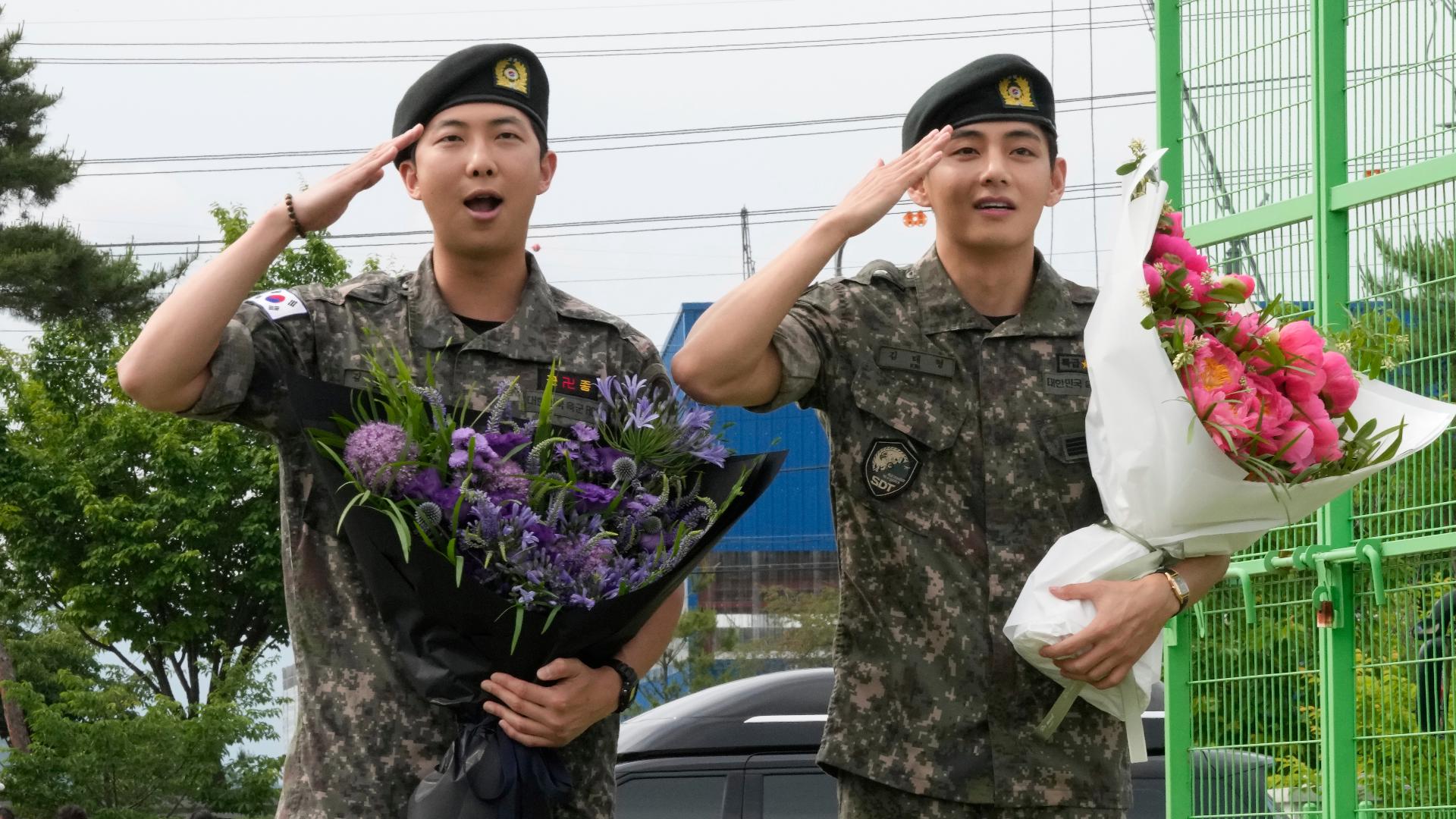 BTS stars RM and V complete South Korea military service | wthr.com