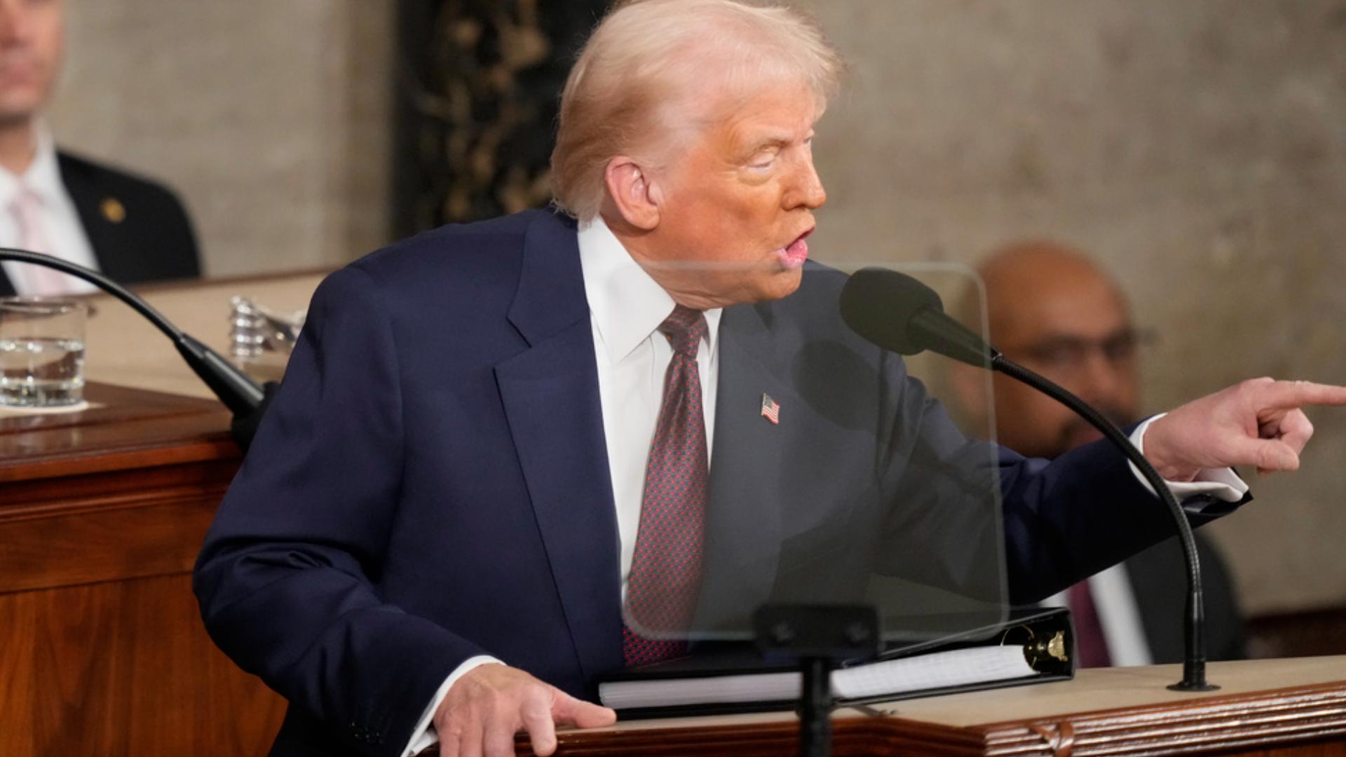 Trump takes credit for 'swift and unrelenting' action in address to ...