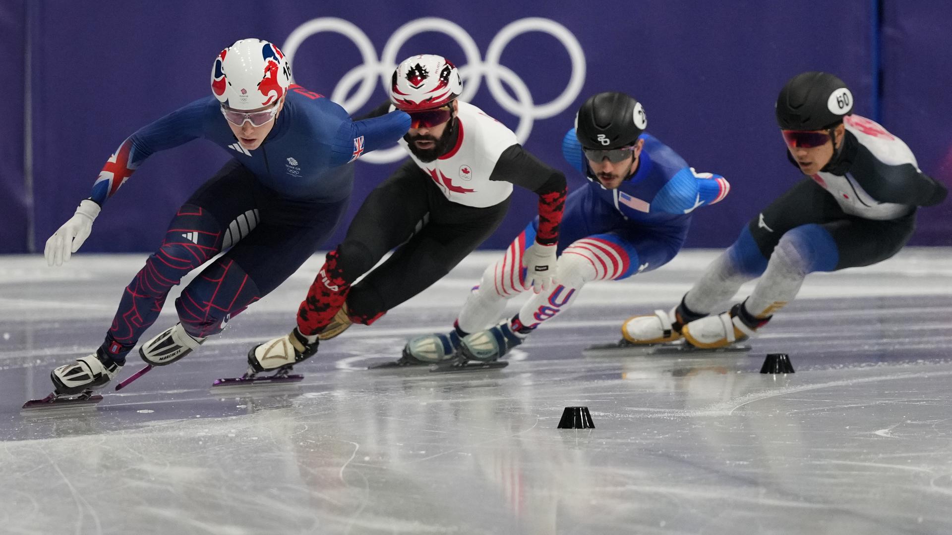 How did American short-track speedskater Clayton DeClemente do during ...