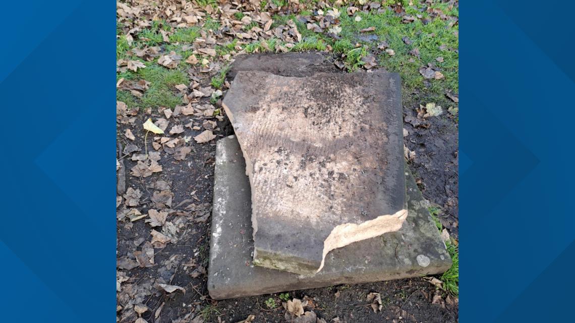 Vandal smashes Scrooge's tombstone from 'A Christmas Carol' | fox61.com