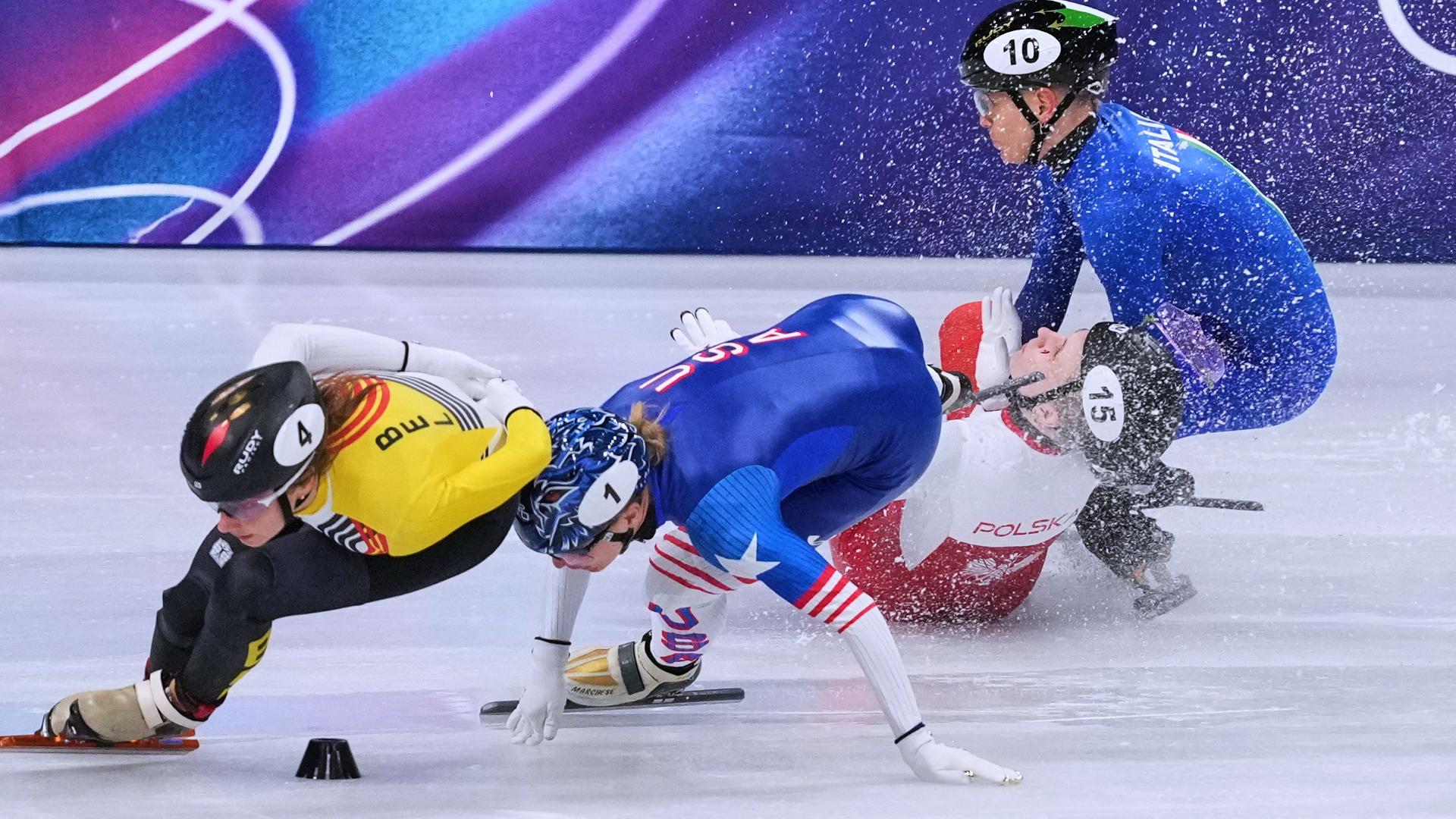 Polish short-track speedskater recovering from surgery after blade cuts ...