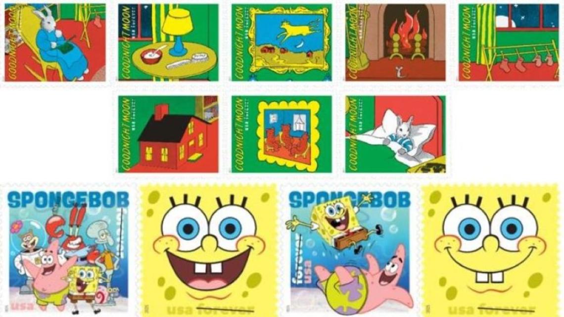 'SpongeBob' and 'Goodnight Moon' stamps released by USPS | 10tv.com