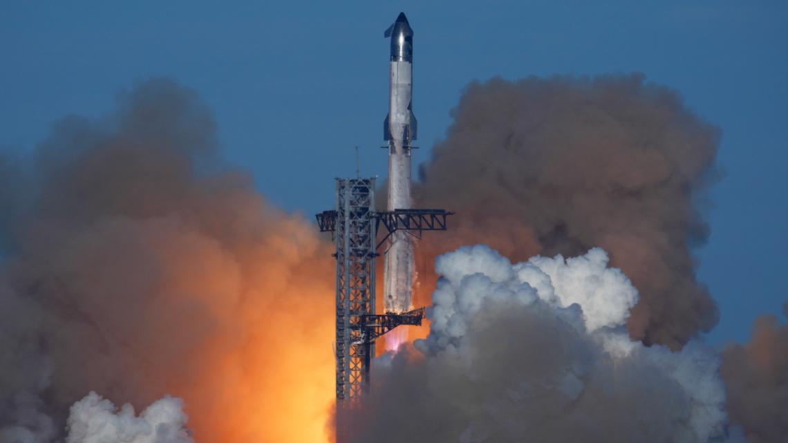 SpaceX catches its Starship rocket back at the launch pad, but the ...