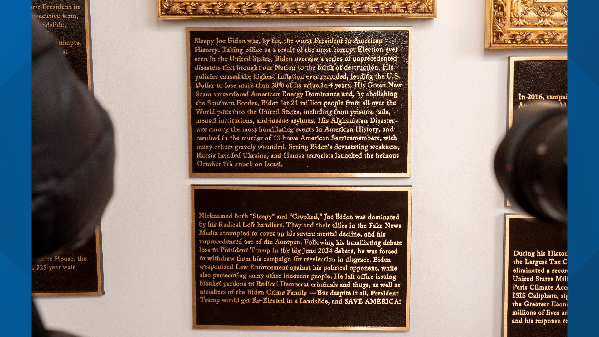 'Presidential Walk of Fame': Trump adds partisan plaques for ...