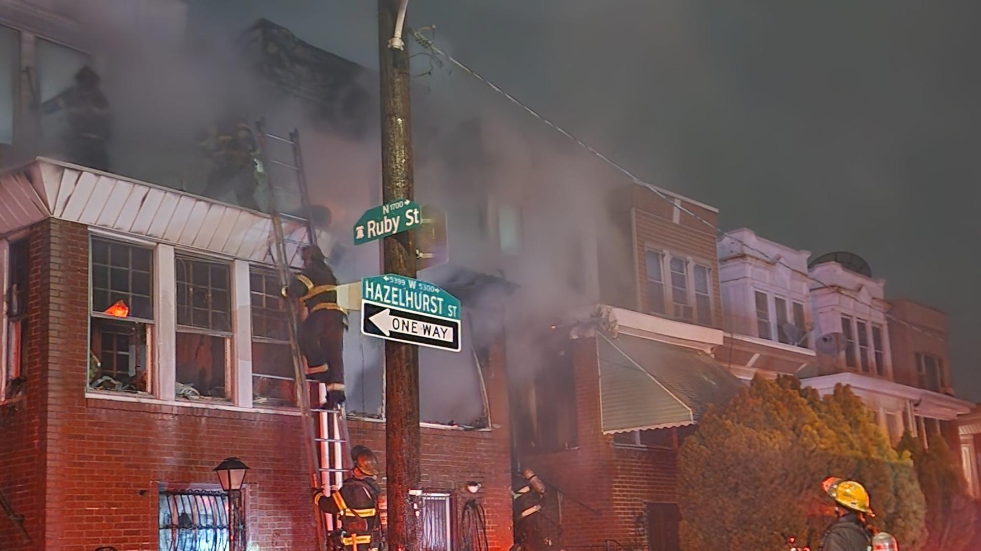 9 firefighters injured after floor collapses during rowhome fire | wnep.com