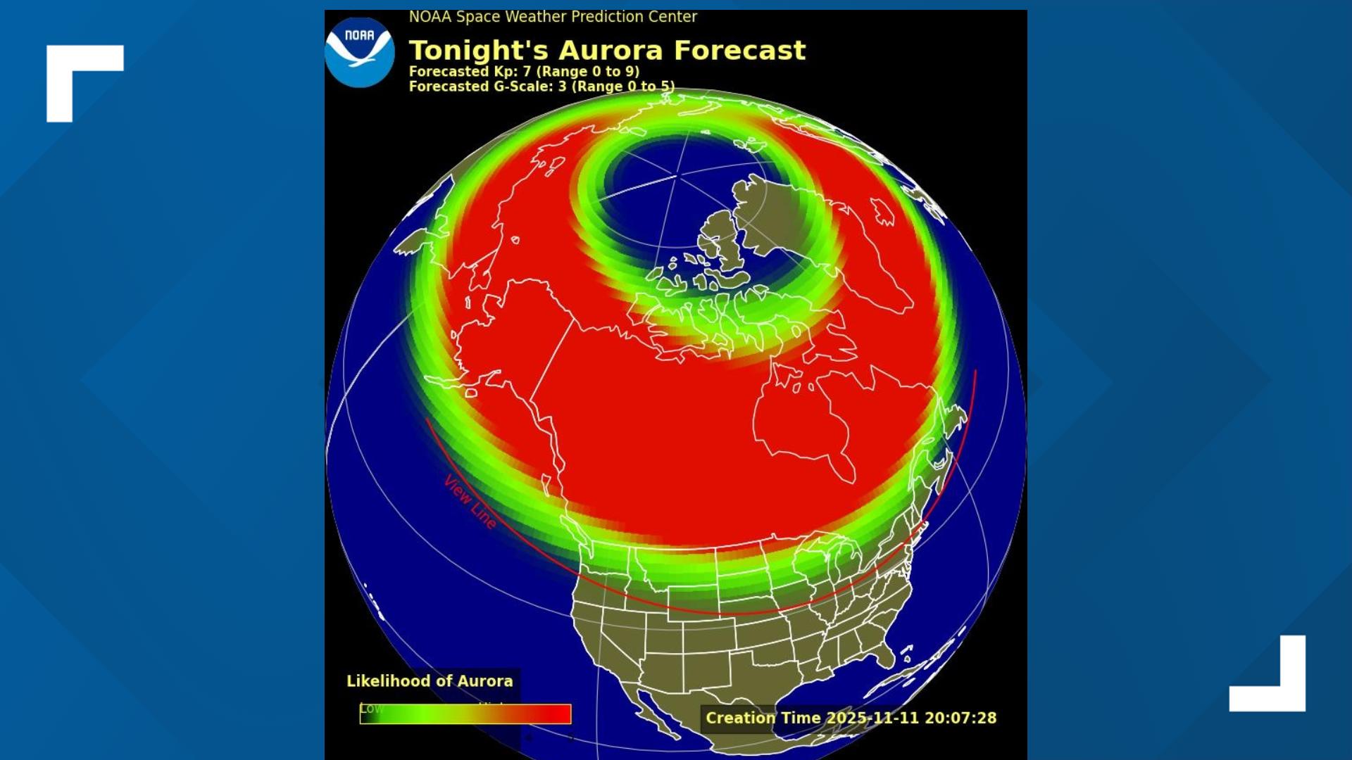 Northern lights could be on display across several states this week ...