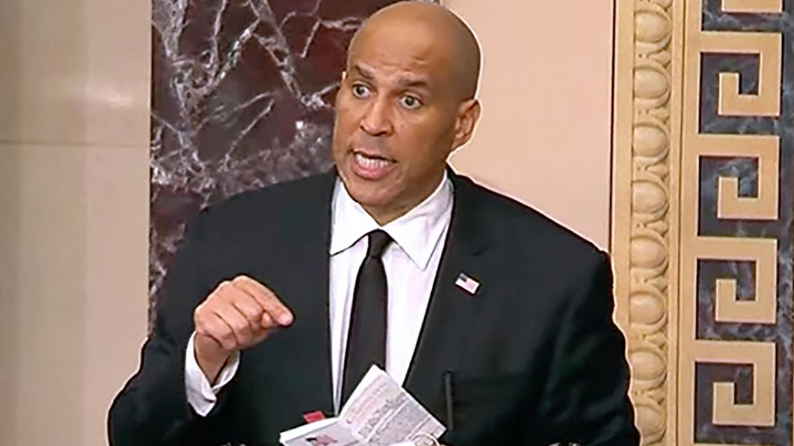 How long has Cory Booker been speaking? Senator breaks Thurmond's ...