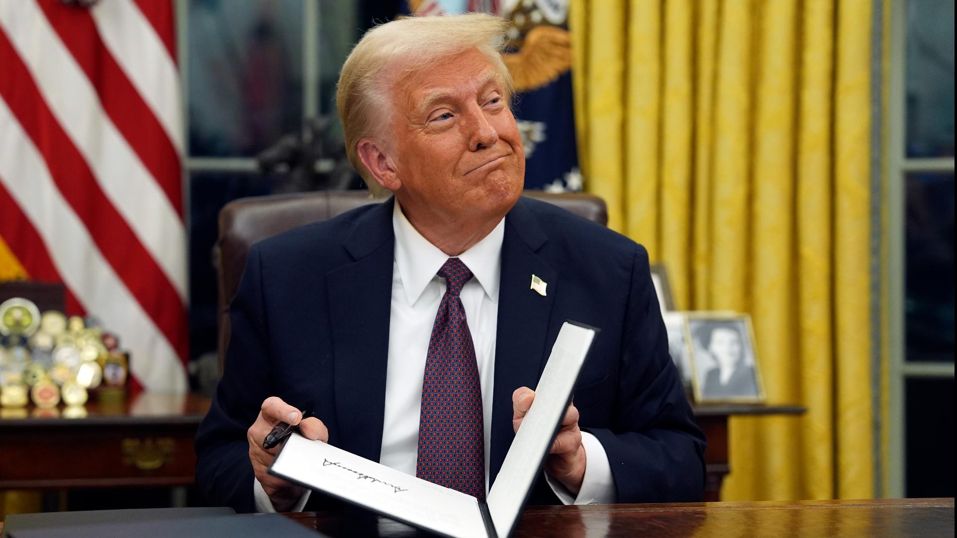 President Trump signs series of executive orders on first day in office ...