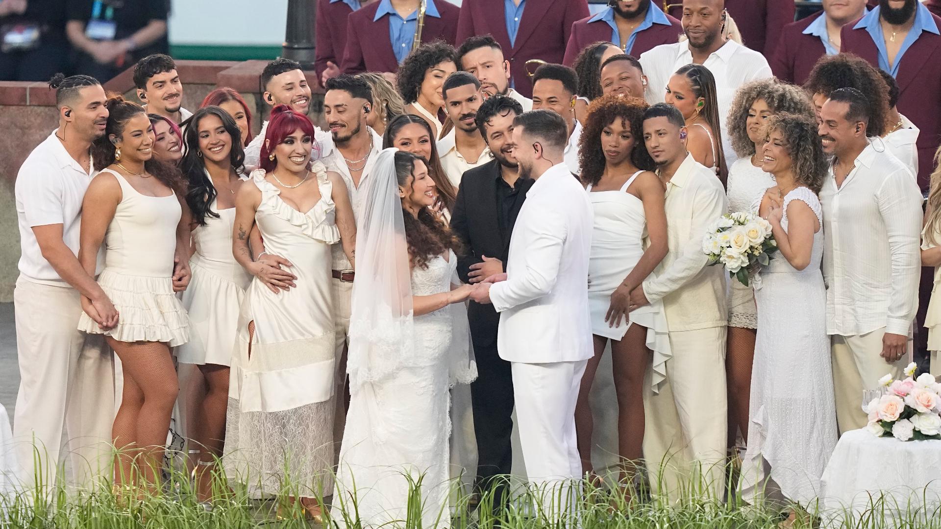 Yes, that was a real wedding during Bad Bunny's halftime show | wqad.com