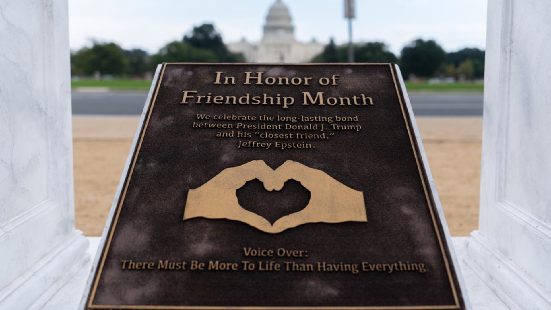 Trump-Epstein statue removed from the National Mall | 10tv.com