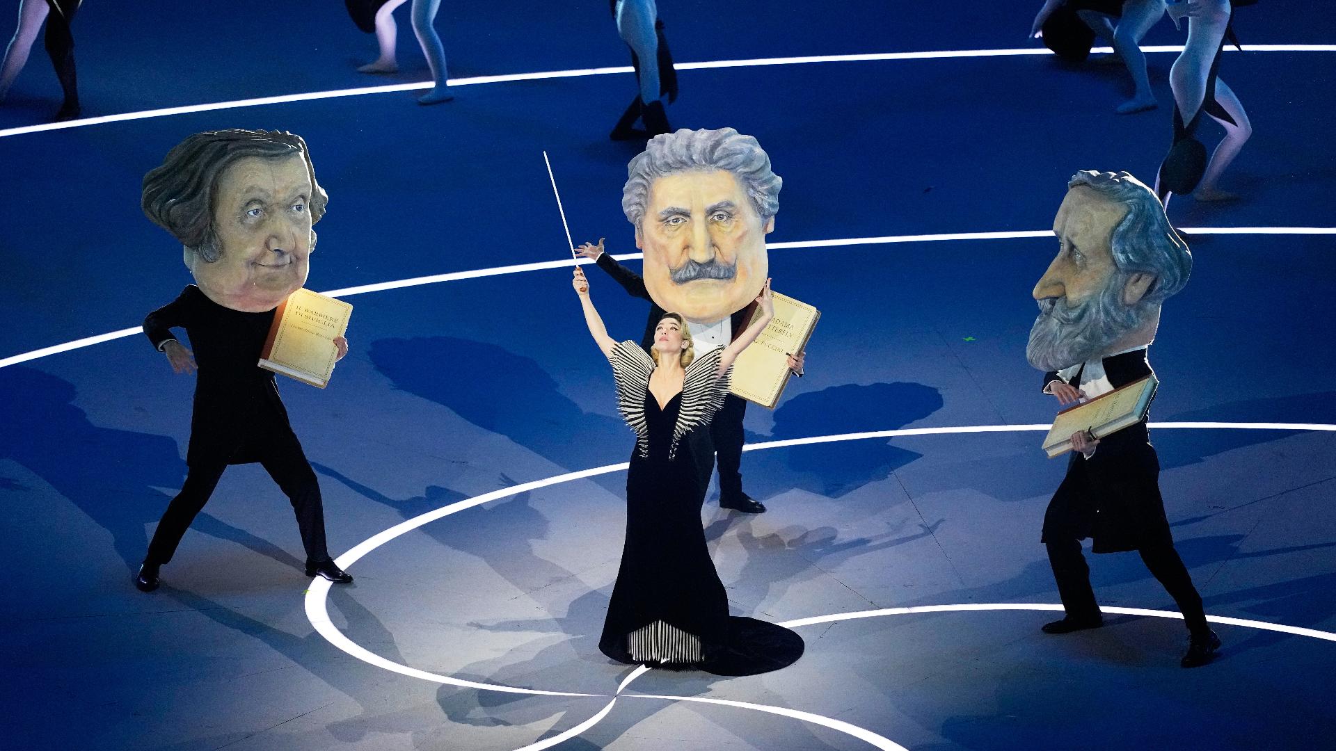 Who were the big heads at the 2026 Olympics Opening Ceremony ...