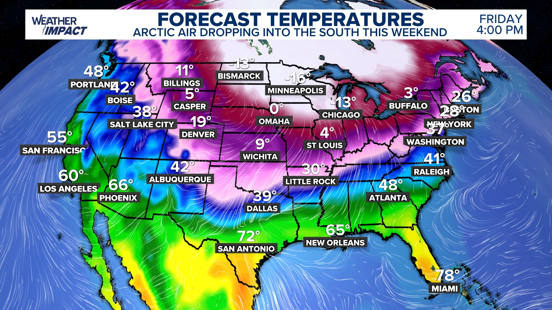 From cold rain to ice: Arctic blast forecast to bring rare winter ...