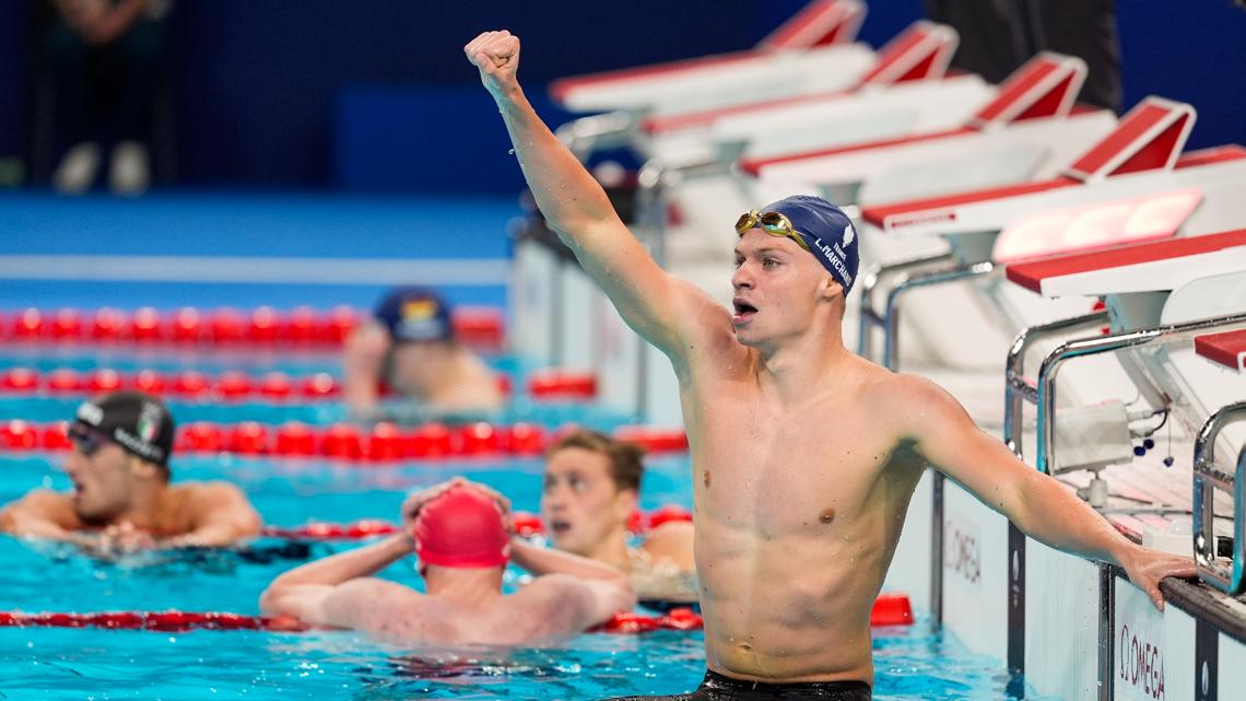French swimmer Léon Marchand was on a world-record pace Sunday | wthr.com