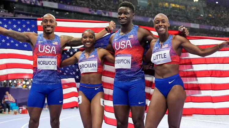 Day after world record run, US gets silver in 4x400 mixed relay | fox61.com