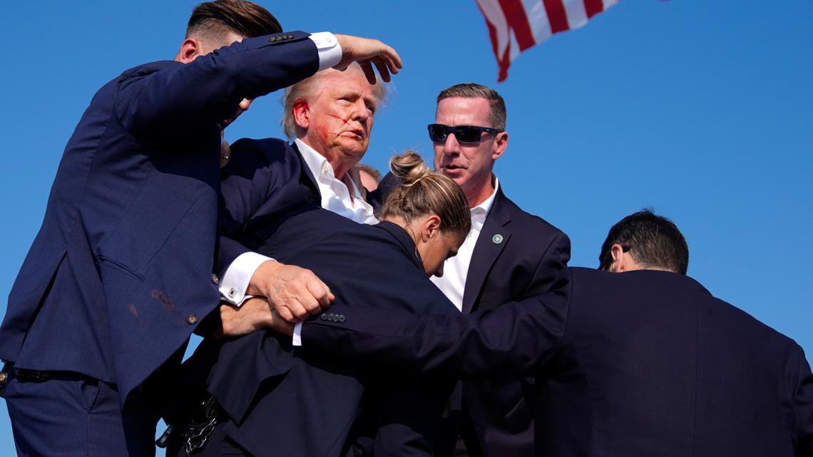 Donald Trump rushed off stage at Pennsylvania after incident ...