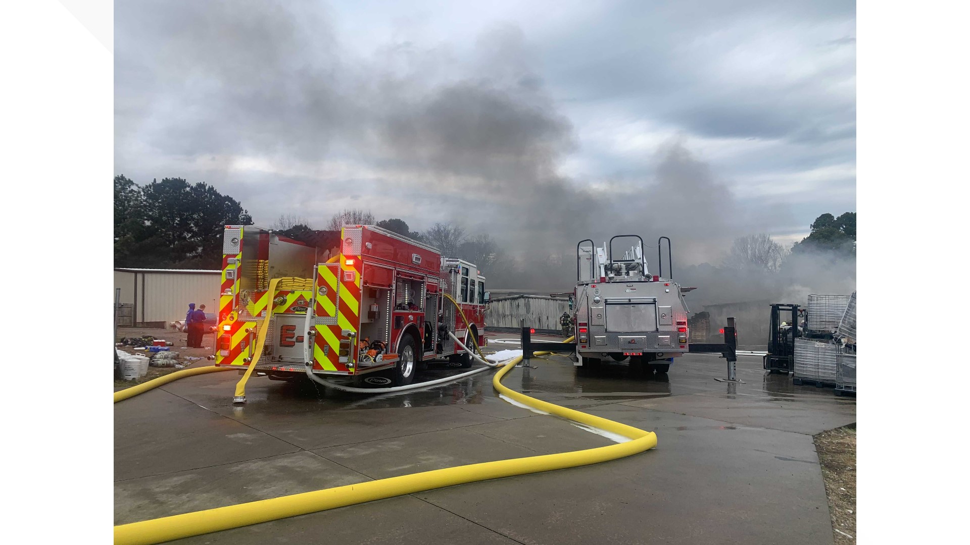Alma Fire Department battling flames at Morrell Targets | 5newsonline.com