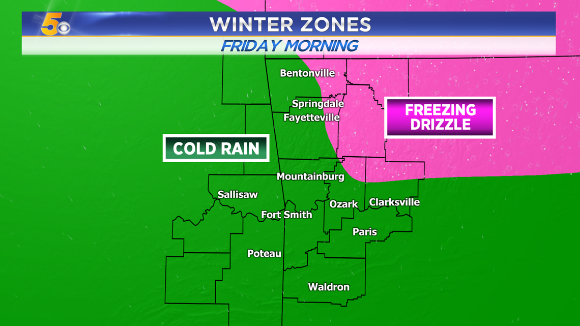 Cold And Wet Friday, Some Morning Freezing Drizzle | 5newsonline.com