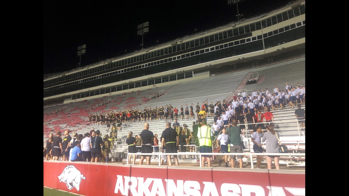 University Of Arkansas ROTC Honor Fallen First Responders With 9/11 ...