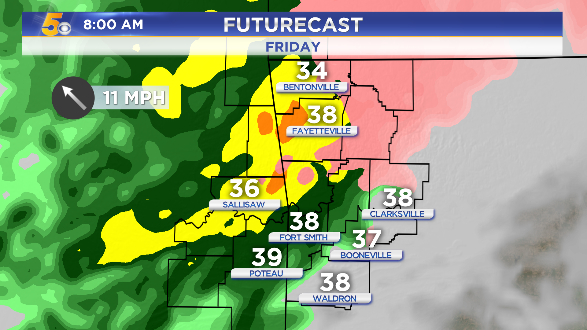 Cold And Wet Friday, Some Morning Freezing Drizzle | 5newsonline.com
