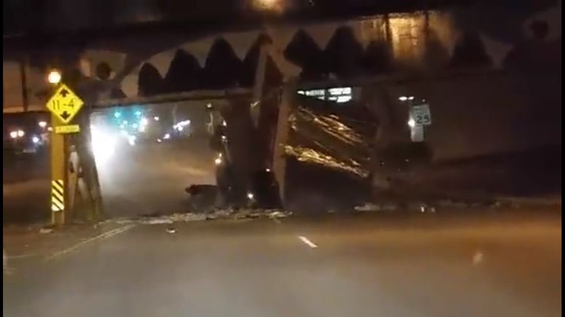 Video: Driver Crashes Semi Into Oklahoma Bridge Painted Like A Shark ...