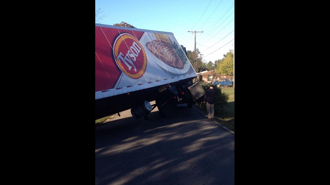 Tractor-Trailer Fails To Make Sharp Curve In Waldron, Goes Off Road ...