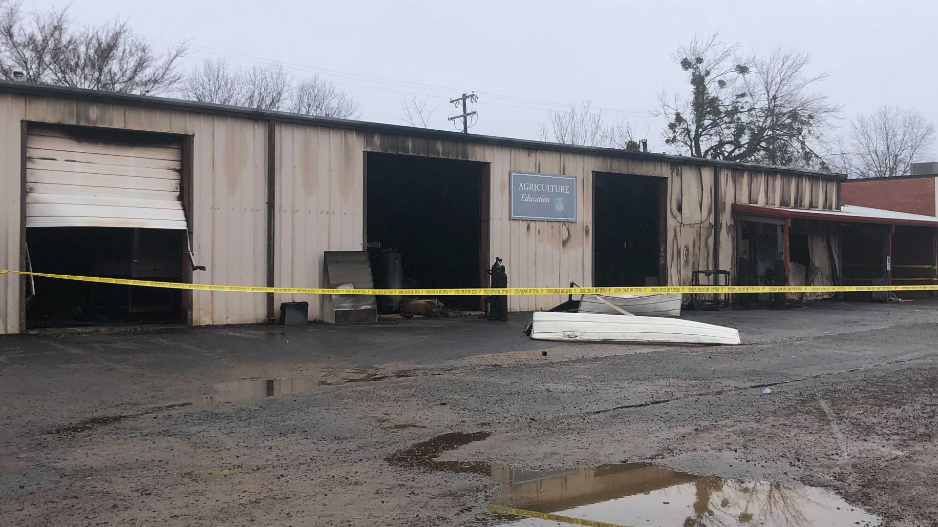 Poteau High School agri building heavily damaged in fire | 5newsonline.com