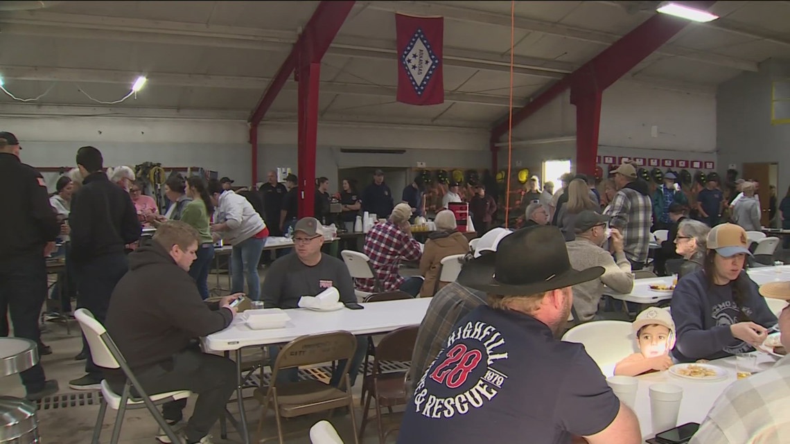 Community pancake breakfast helps support Gravette firefighter injured ...