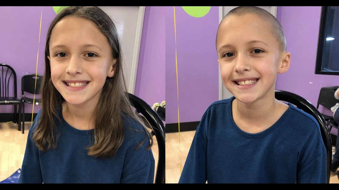 11 Year Old Girl Shaves Head To Celebrate Raising 50K For Kids With
