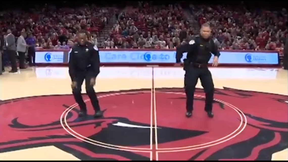 Police Officers Show Off Dance Moves At U of A Basketball Game ...