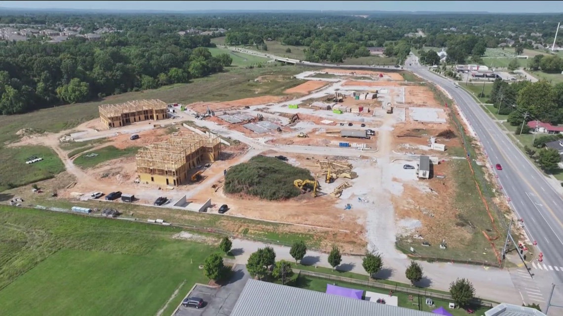 Progress of Mount Comfort Square construction in Fayetteville ...