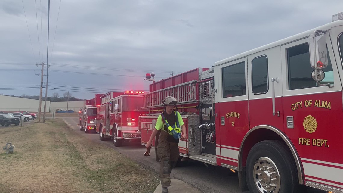 Alma Fire Department battling flames at Morrell Targets | 5newsonline.com