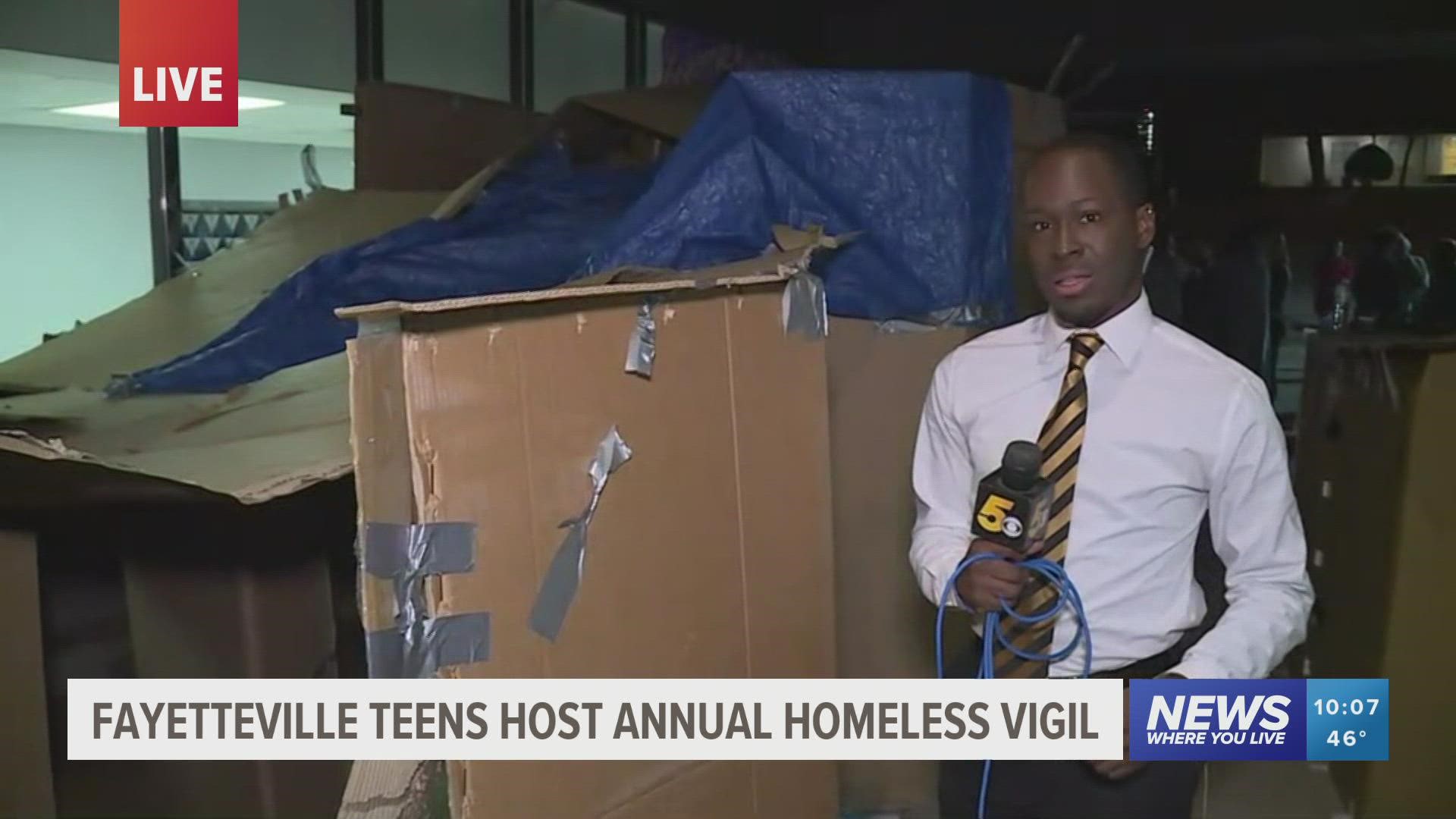 Fayetteville High School Homeless Vigil | 5newsonline.com