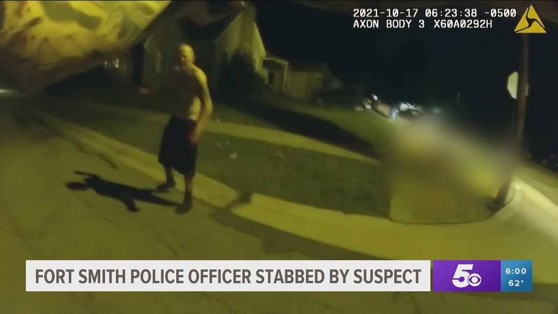 Fort Smith officer stabbed in the neck during disturbance call speaks ...